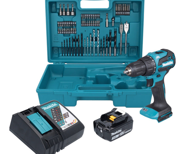Makita DHP 490 RF1X3 - Perceuse-visseuse à percussion sans fil 18V ...